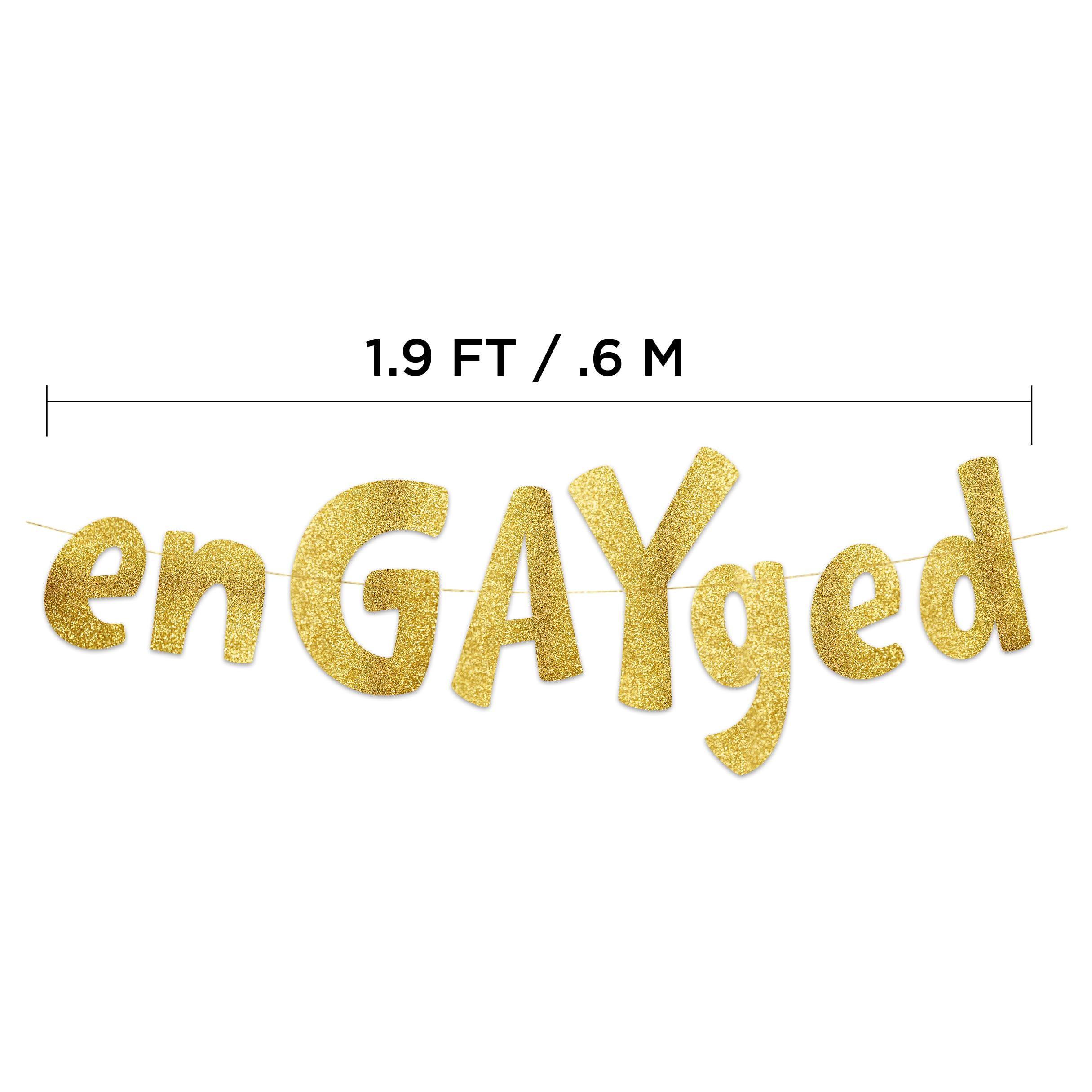 Lesbian Bachelorette and Gay Bachelor Party enGayged Banner β LGBTQ decorations for Bride and Groom β Pride β Gay Wedding