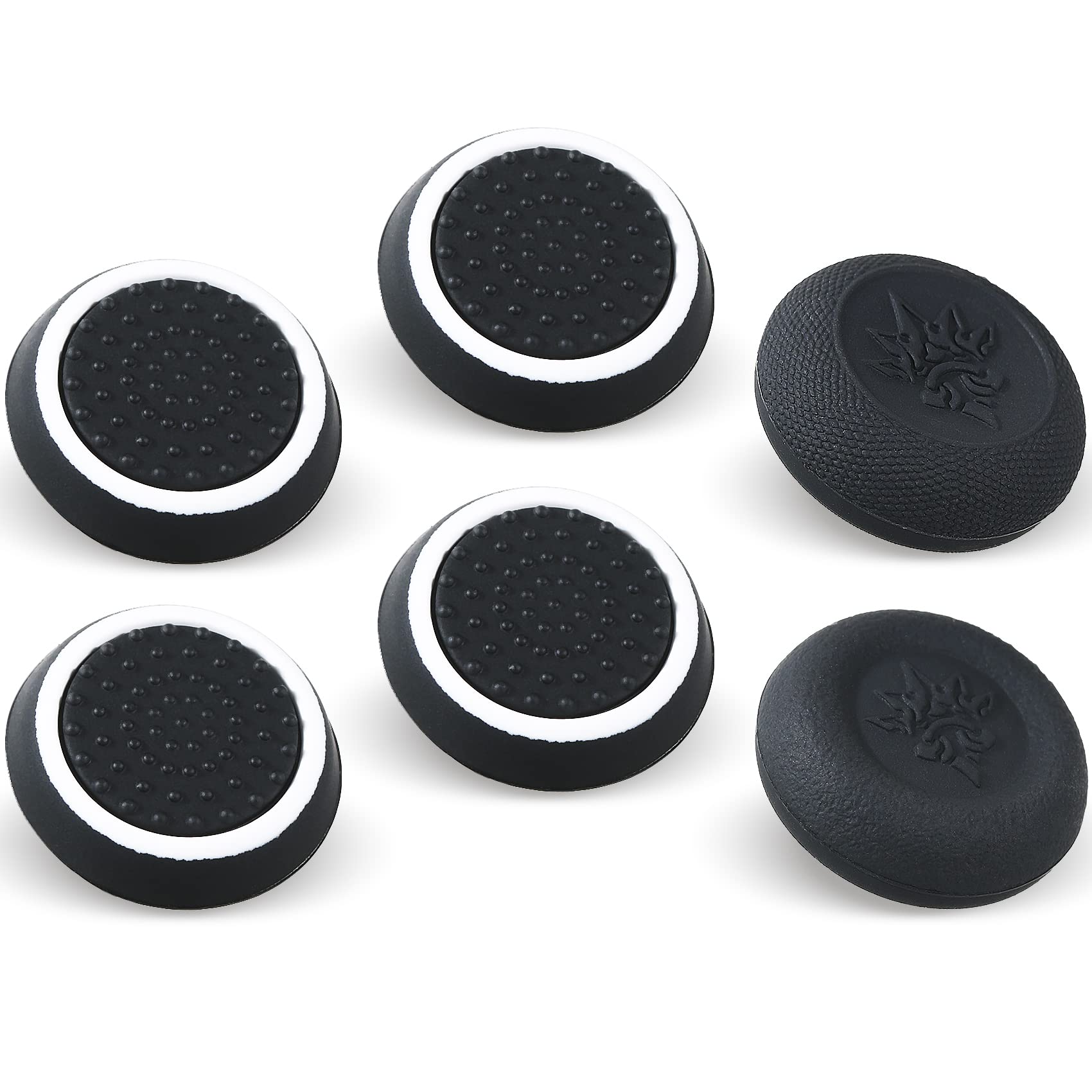 9CDeer Performance Joystick Analog Stick Thumb Grips Set of 6 Compatible with PS5, PS4, Xbox Series X/S Xbox One, Switch Pro Controller Iron Man Pink ST