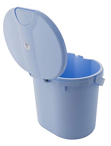 Rotho Babydesign TOP Nappy Pail, with Lid, 11l, 0+ Months, Sky Blue, 20002 0289