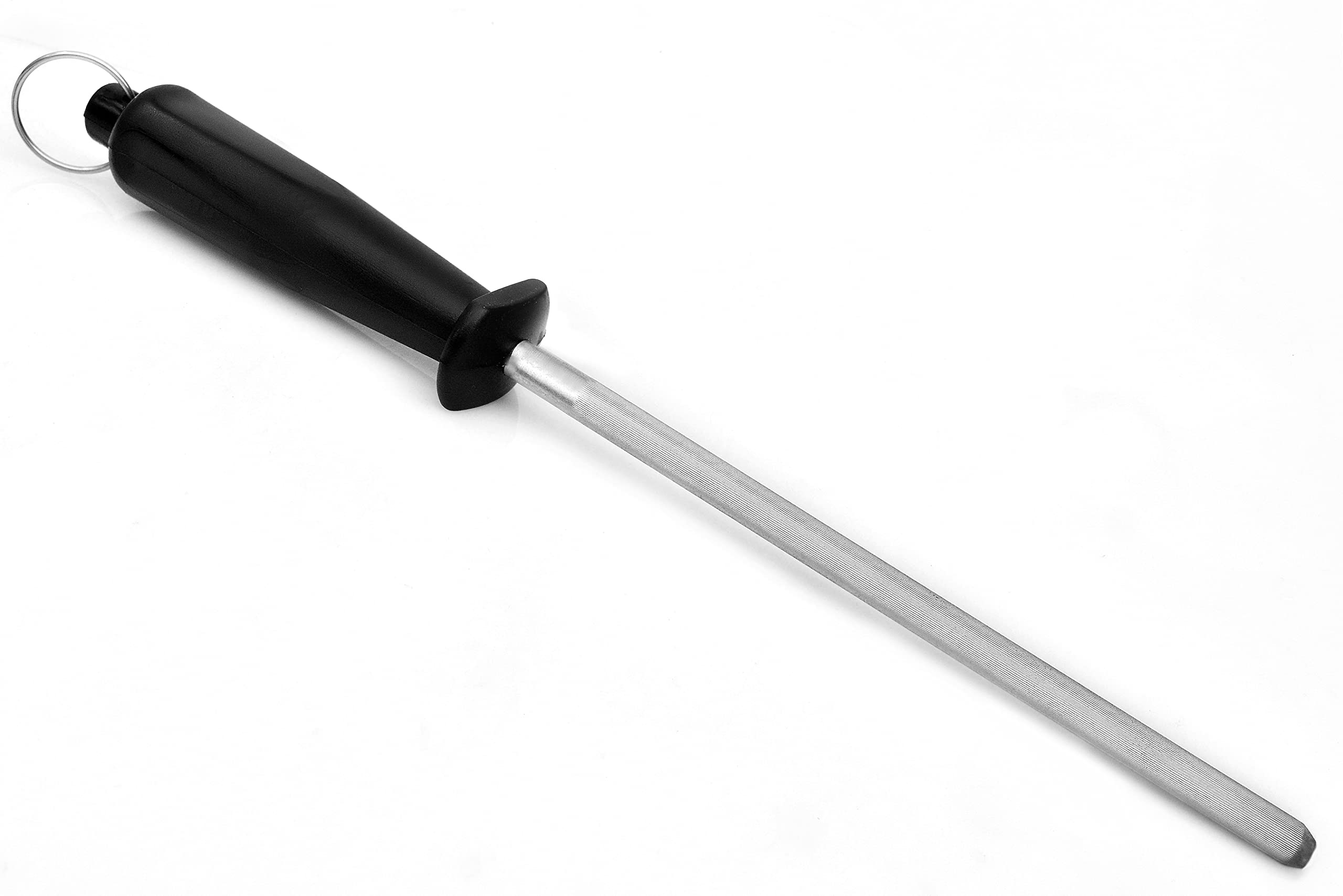 ALZAFASH Horizontal Carry Knife with Sharpening Steel, Handmade Tracker Knife with Honing Rod