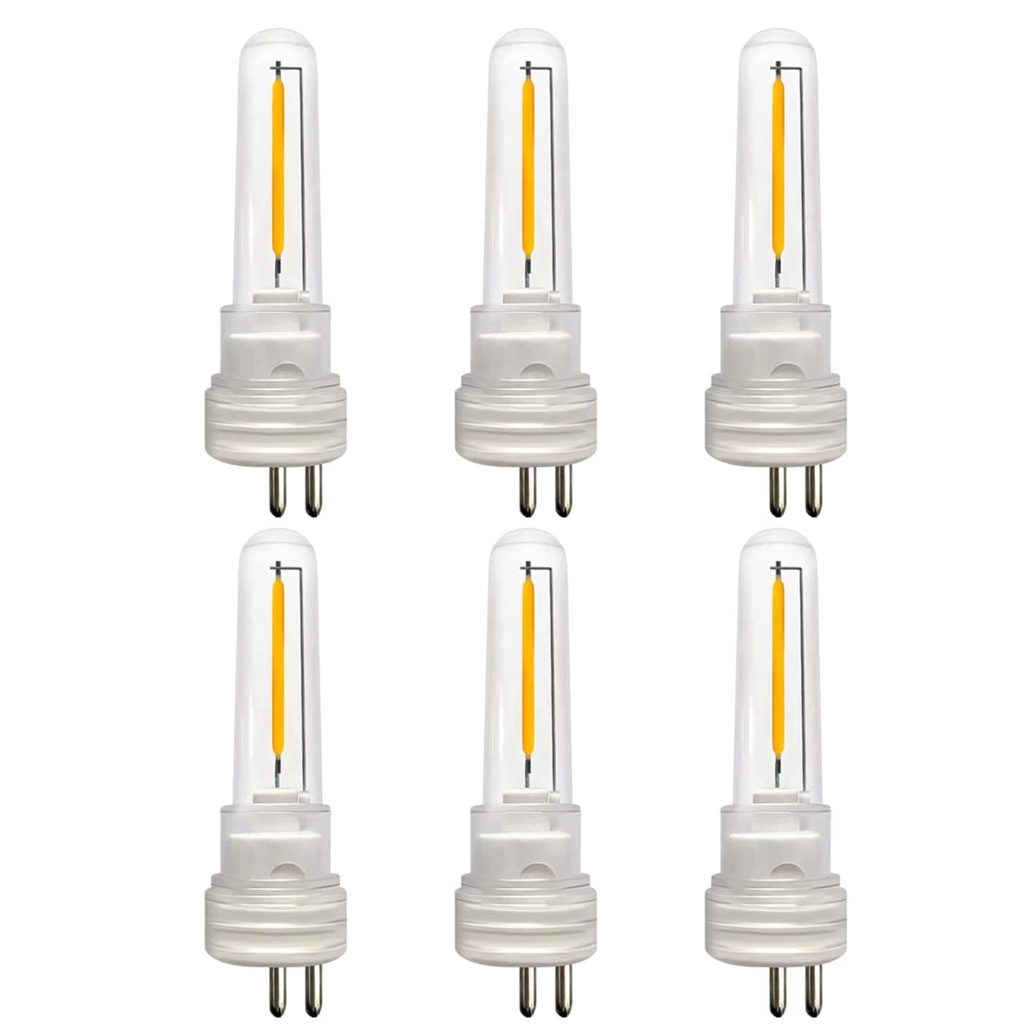 VETRIL String Lights Accessories 1.5 Watt LED S14 Replacement Light Bulb, S14 Light Bulb , Soft White, 6 Packs