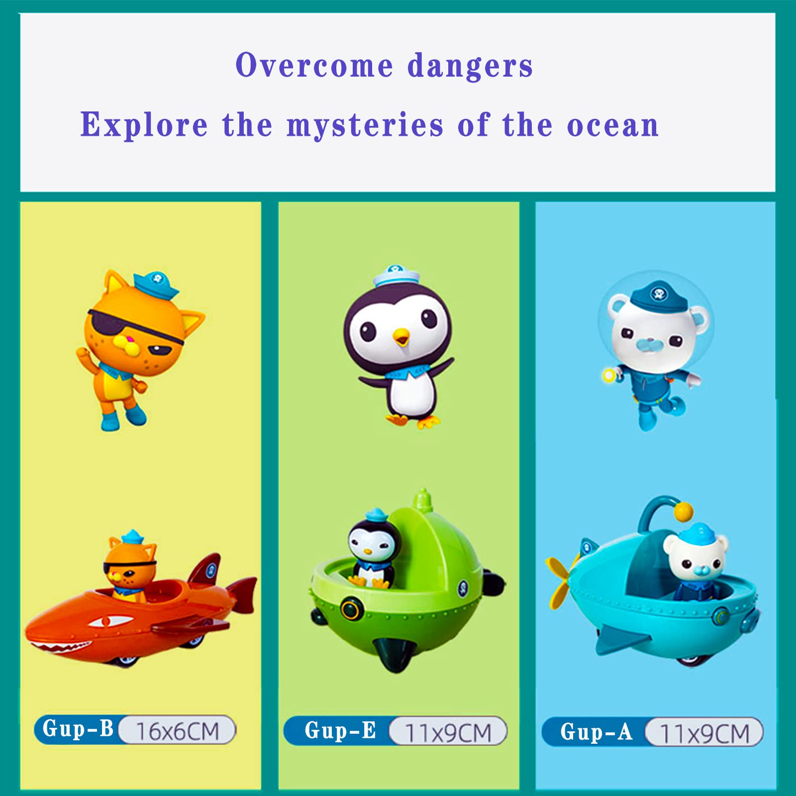 Crasoldiers Kwazii Toy Oct GUP-B Pull Back Vehicle Rescue Ship Octopod Castle Barnacles kwazii Shellington Tweak Dashi Peso Children's Gifts (with Gift Box)