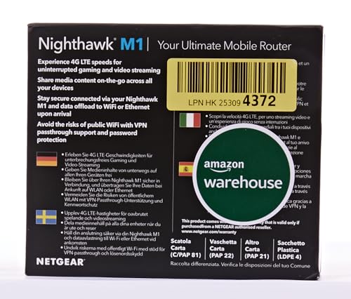 Netgear Nighthawk MR1100 4G LTE Mobile Hotspot Router (AT&T GSM Unlocked)(Steel Gray)