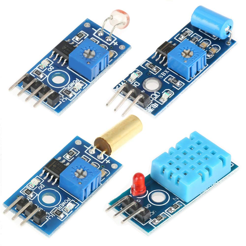 ACEIRMC Sensor Modules Kit, 16 in 1 for Arduino Raspberry Project Super Starter Kits for R3 Mega2560 Mega328 for Nano Raspberry Pi 4b 3 2 Model B K62