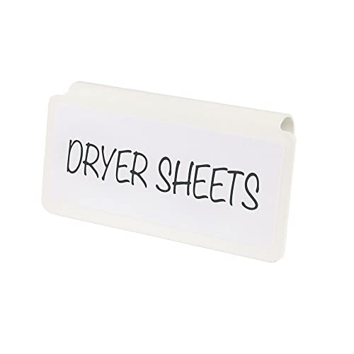 iDesign Ría Safford Metal Clip-On Labels for Storage Bins, Set of 8, Coconut