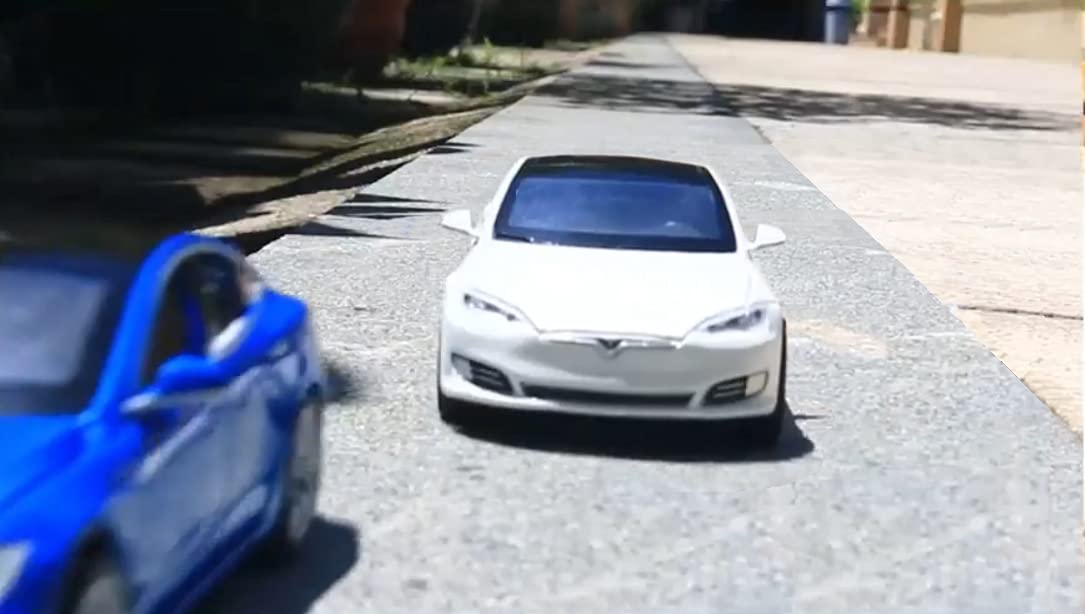 Car Model 3 1:32 Scale Alloy diecast Pull Back Electronic Toys with Lights and Sound, Mini Vehicles Toys for Kids Gift Tesla Car Lovers (White)