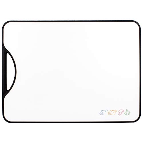 Totally Bamboo Poly-Boo Double Sided Bamboo and Poly Cutting Board, 15" x 11", BPA Free