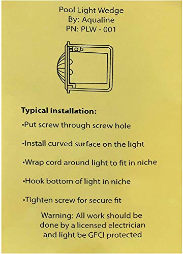Aqualine Pool Light Wedge Part 132 - Fits All Pool Lights - Fix Broken Or Stripped Pool Light Niche Tab - Made in The USA