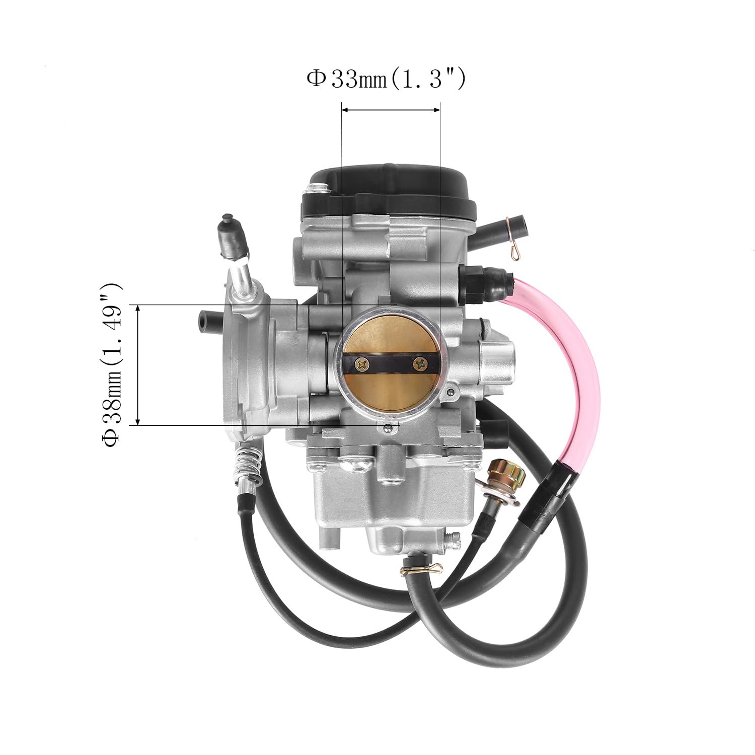 Carburetor Compatible with 2000-2006 Yamaha Big Bear 400 & Kodiak 400 YFM400, 2004-2006 Bruin 350, 2007-2012 Grizzly 350 450, 2006-2010 Wolverine 350 450 YFM 4x4 ATV Carb Replacement Parts