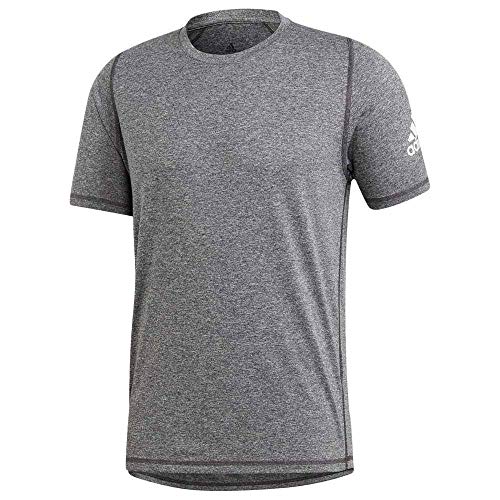 adidas Men's FreeLift Heathered Training Tee, Black/White, Small