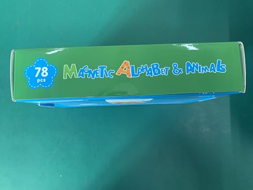 78 Magnetic Alphabet, 26 Uppercase, 26 Lowercase Letters & 26 Object Patterns, Adorable Animal Alphabet ABC Fridge Magnets Educational Letter Spelling Learning Toys Set for Toddlers 3 4 5 Years Old