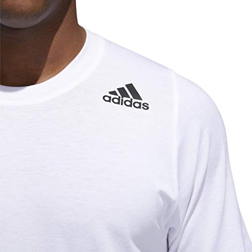 adidas Men's FreeLift Sport Prime Lite Weightlifting Tee, White, Small