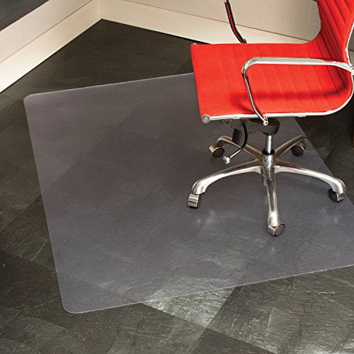 ES Robbins Natural Origin Rectangle Vinyl Chair Mat for Hard Floor, 46 by 60-Inch, Clear"