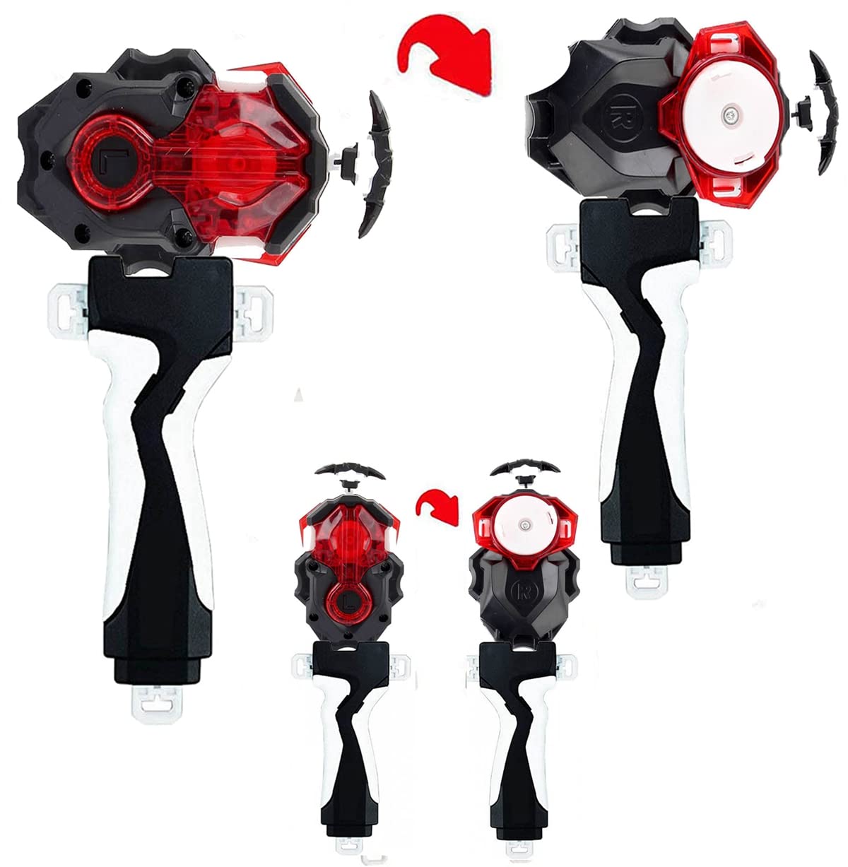 CombatGyro B-184 Launcher Bay Blades Toy Evolution B-131 Booster Dead Phoenix.0.at Starter Set LR Launcher Grip Metal Fusion God Bey Battling Tops Burst Gaming Toy Gift for Boys Age 4-7 8-12+