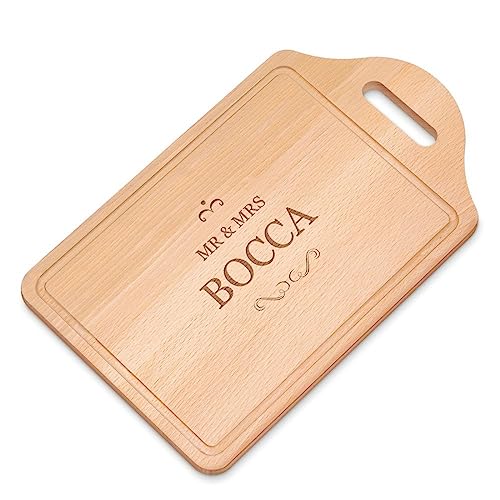 Maverton Engraved Cutting Board for couples - Personalized Chopping Desk for Wedding - Bamboo Butcher Block for newlyweds - Serving Tray for anniversary - Home Accessory - FAMILY