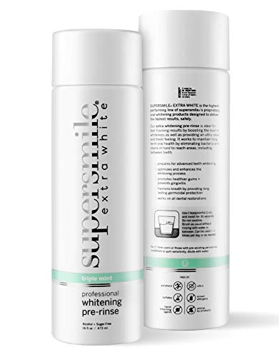 Supersmile Extra Whitening Pre-Rinse - Clinically Formulated Pre-Brush Dental Mouthwash, 16 Fl. Oz (1-Bottle)