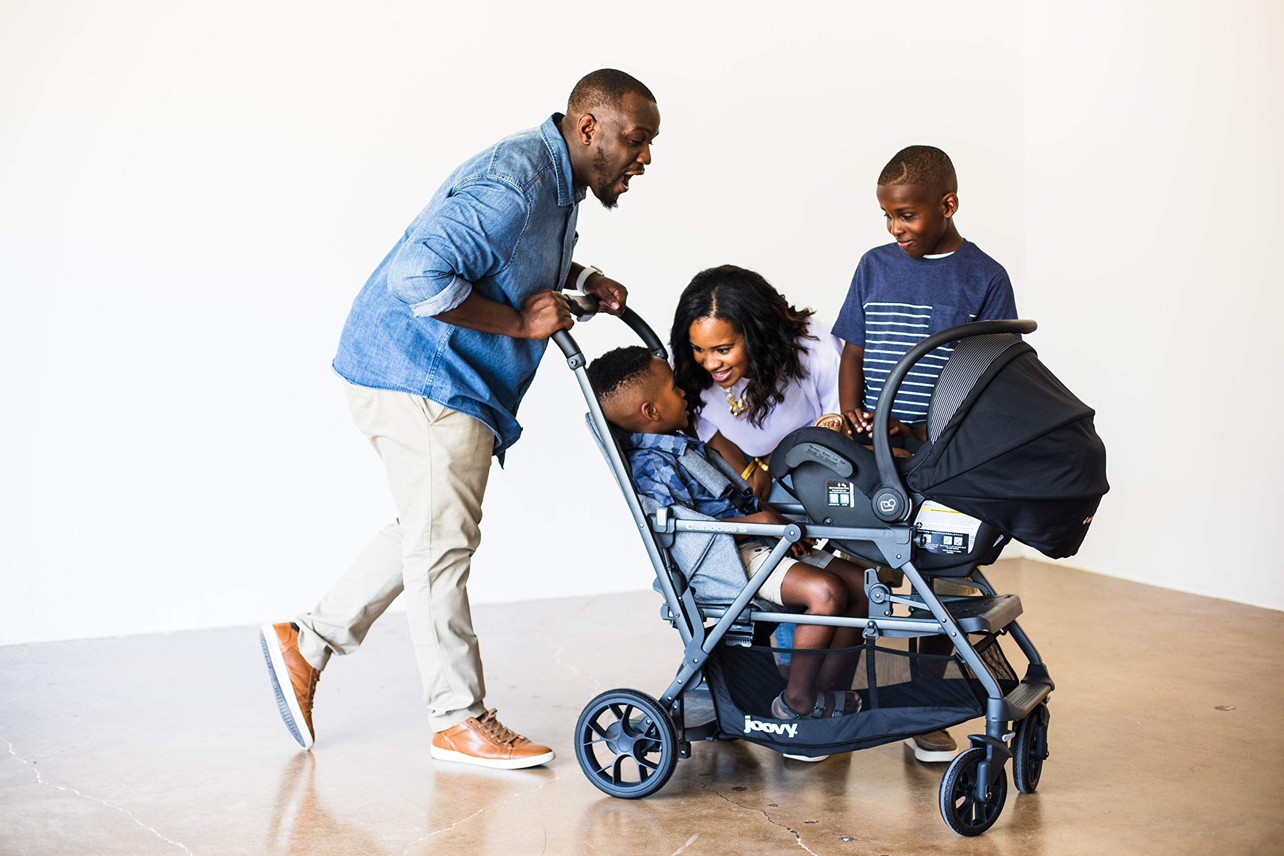 JOOVY Caboose S Rear Seat - Grey Melange