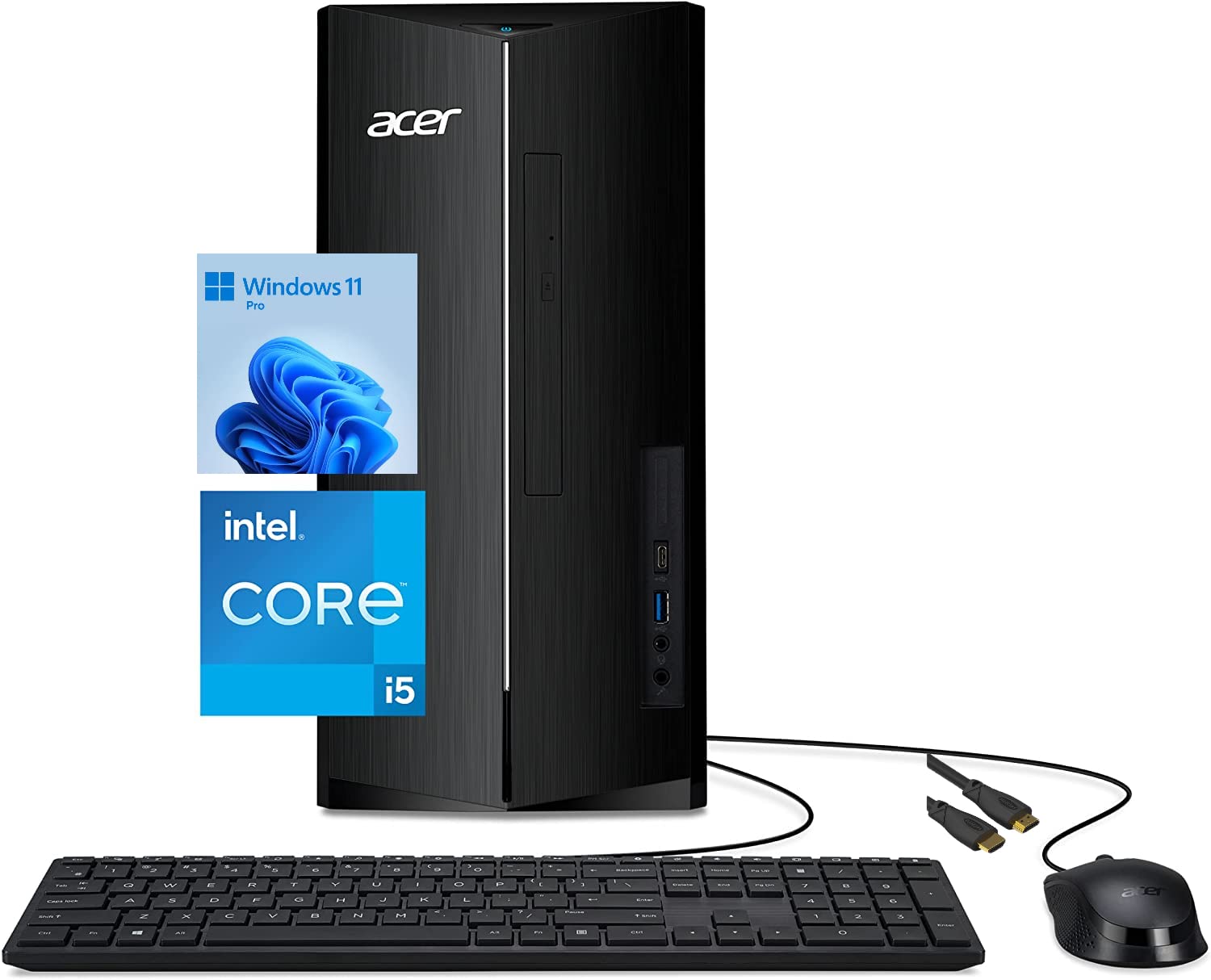 Acer [Windows 11 Pro] 2022 Aspire TC-1760-UA92 Desktop,12th Gen Intel Core i5-12400,16GB RAM |1TB SSD, 8X DVD-RW,802.11ax Wi-Fi 6, Bluetooth 5.2,Windows 11 Pro