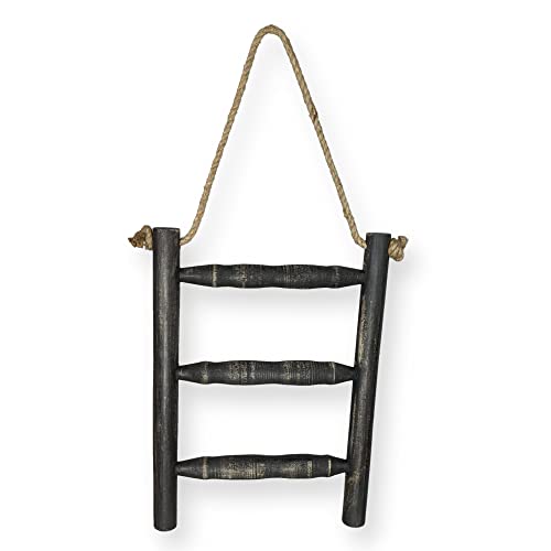 Farmhouse World Ladder Hand Towel Rack (Wall, Black)