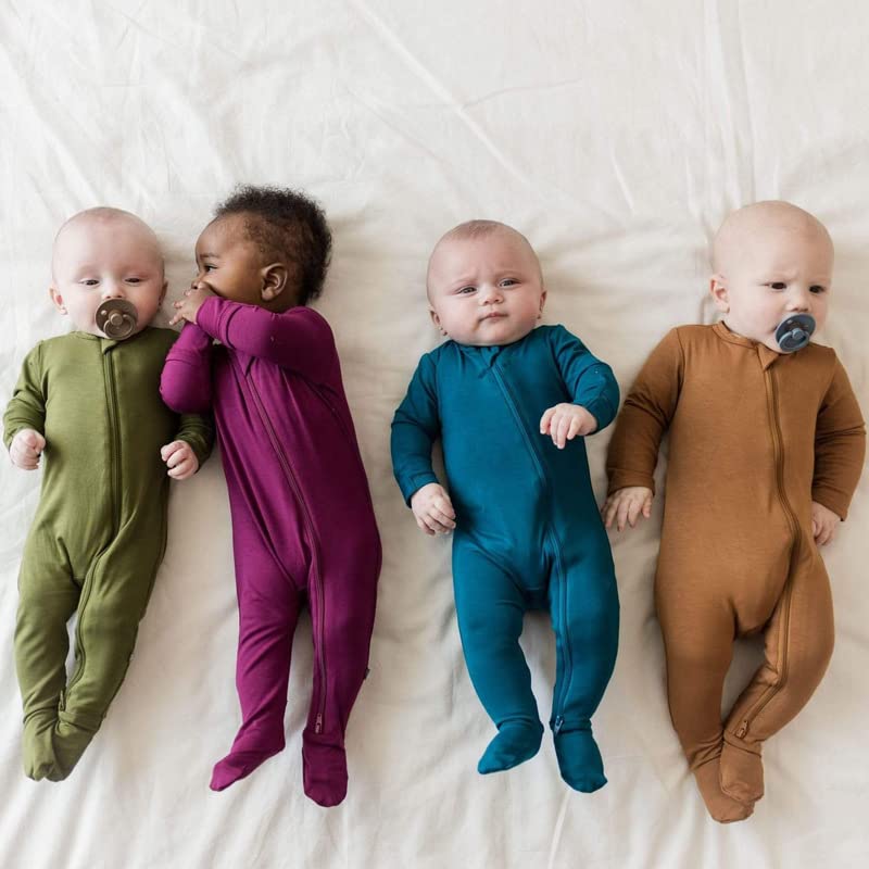 Auro Mesa Baby Unisex Soft Footies Zipper Closure Footless Pajama Sleepers Pjs N' Plays One-Piece Romper 0-24M