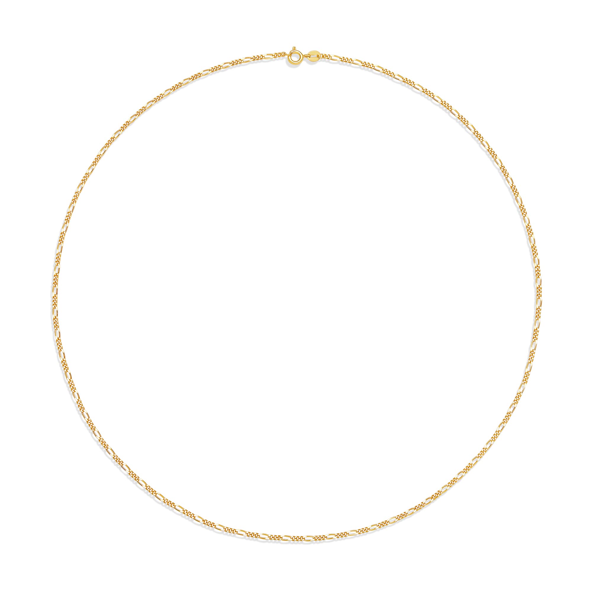 Amazon Essentials 14K Gold Plated Fine Figaro Chain 24", Yellow Gold