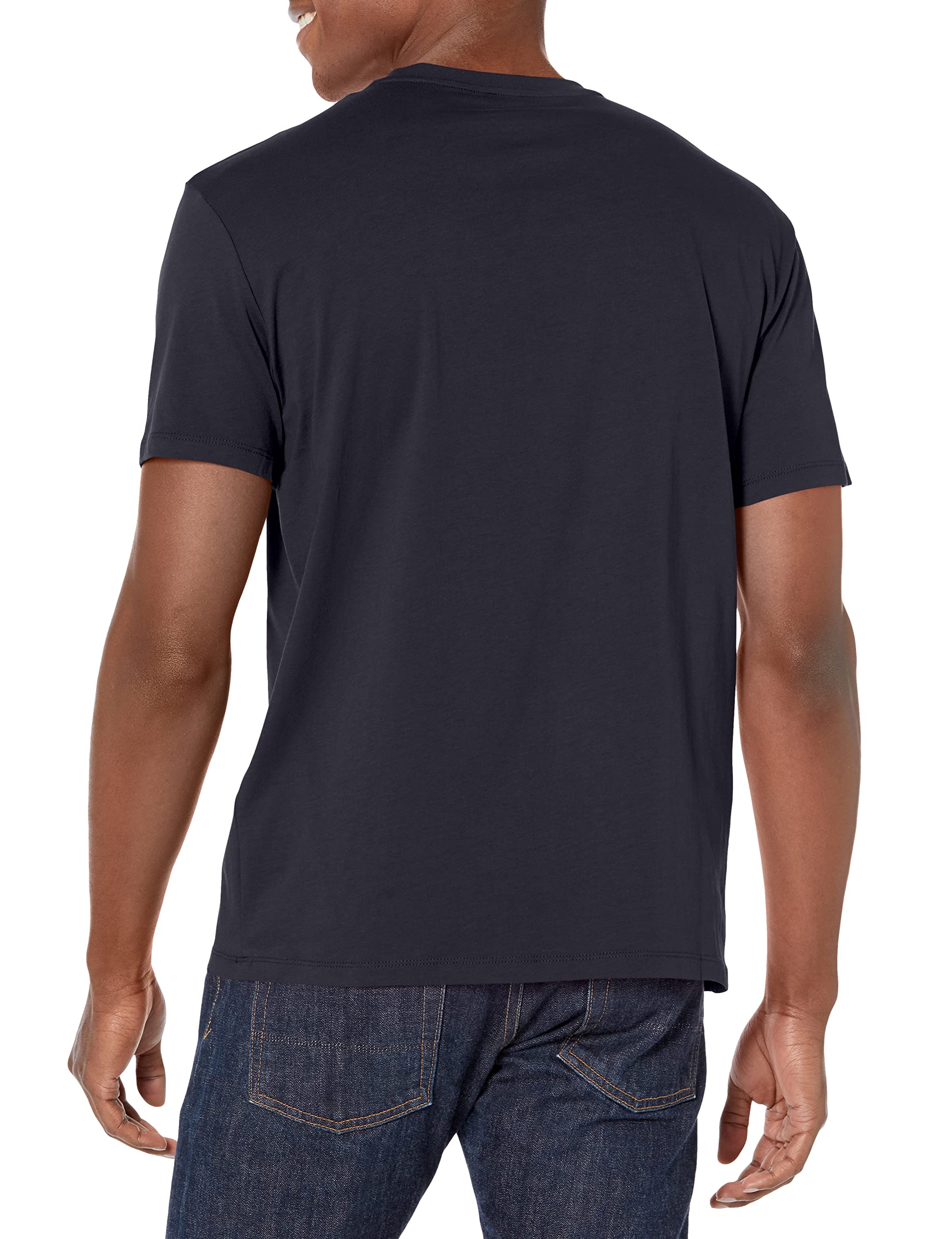 A | X ARMANI EXCHANGE Men's Fading Armani Logo Tee, Navy, Extra Extra Large