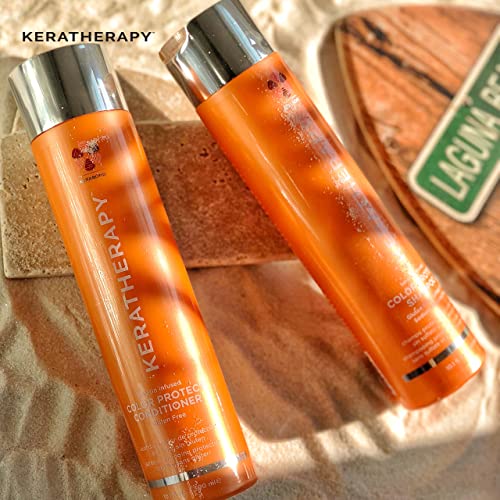 KERATHERAPY Keratin Infused Color Protect Shampoo, 33.8 fl. oz., 1000 ml - Gluten Free Color Protecting Shampoo for Color Treated Hair with Kerabond Technology, Red Raspberry Oil, Omega 3 & 6