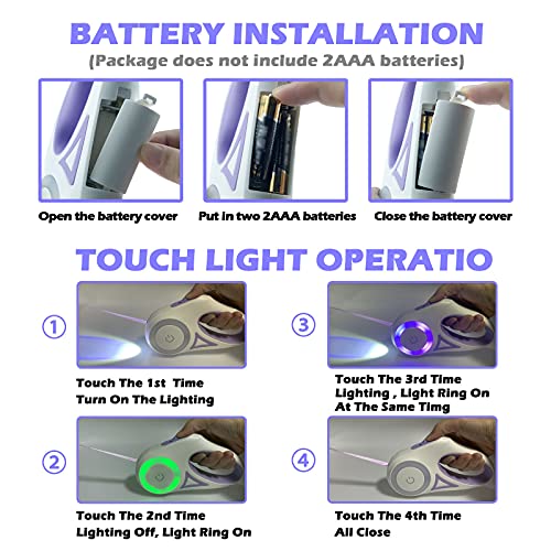 Dog Leash Retractable Dogs Leashes with Led Bright Flashlight Walking Leashes for Puppy Small Medium Dogs Leash One Handed Brake Free Movement One Button Disconnect and Lock(Purple(10FT)