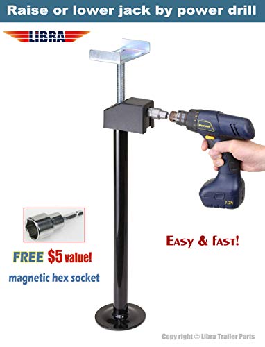 LIBRA Set of 2 Heavy Duty Quick-Lift RV Slide Out Stabilizer Jacks 5000lbs Adjust 16"-28" …