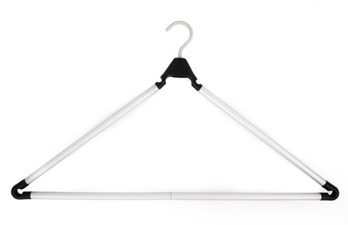 Travel Hanger, Car Hanger, Clothes Hanger, Gym Hanger, Fitness Hanger- Folding Foldable Hanger, Portable Hanger (Matte Silver & Black)