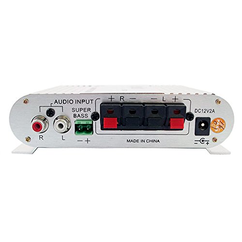 CBK Mini Hi-Fi Stereo Amplifier Amp Radio MP3 with Adapter for Car Bus Motorcycle Home 200W 12V