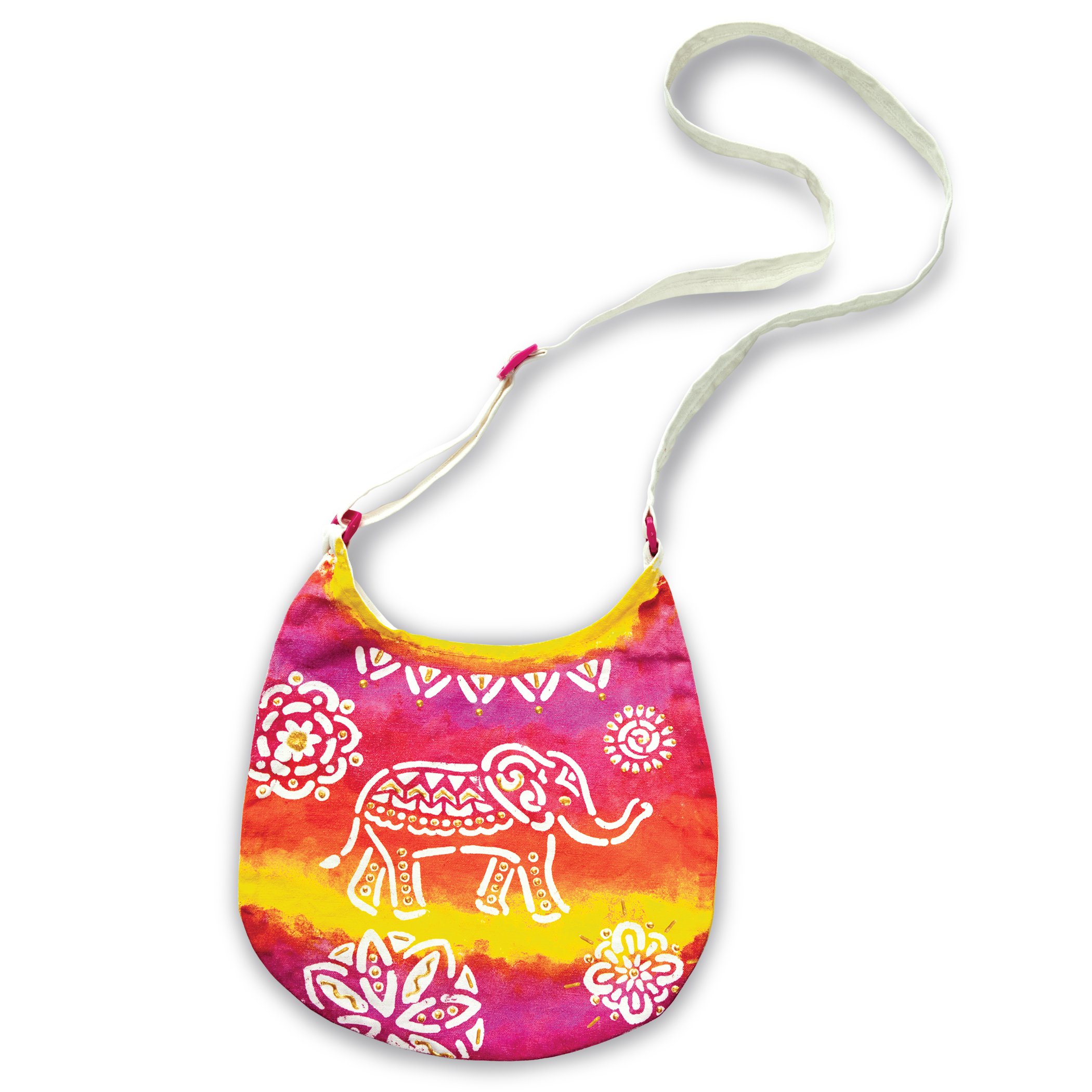 Creativity for Kids Bag Boho Batik Bag, Gold,White