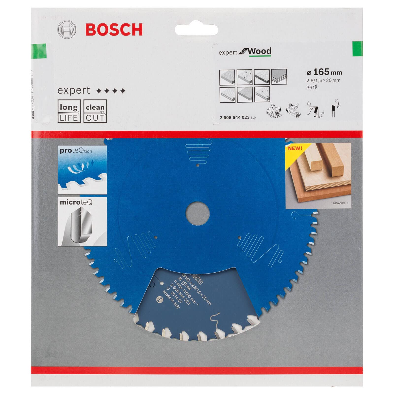 Bosch 2608644023 EXWOH 6.5" x 20mm 36T Circular saw blade Top Precision