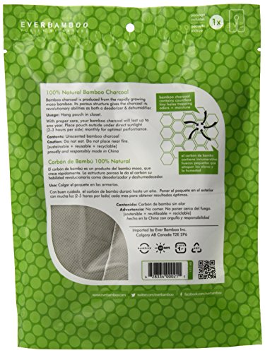 Ever Bamboo Closet Deodorizer & Dehumidifier w/Natural Bamboo Charcoal (130 g)