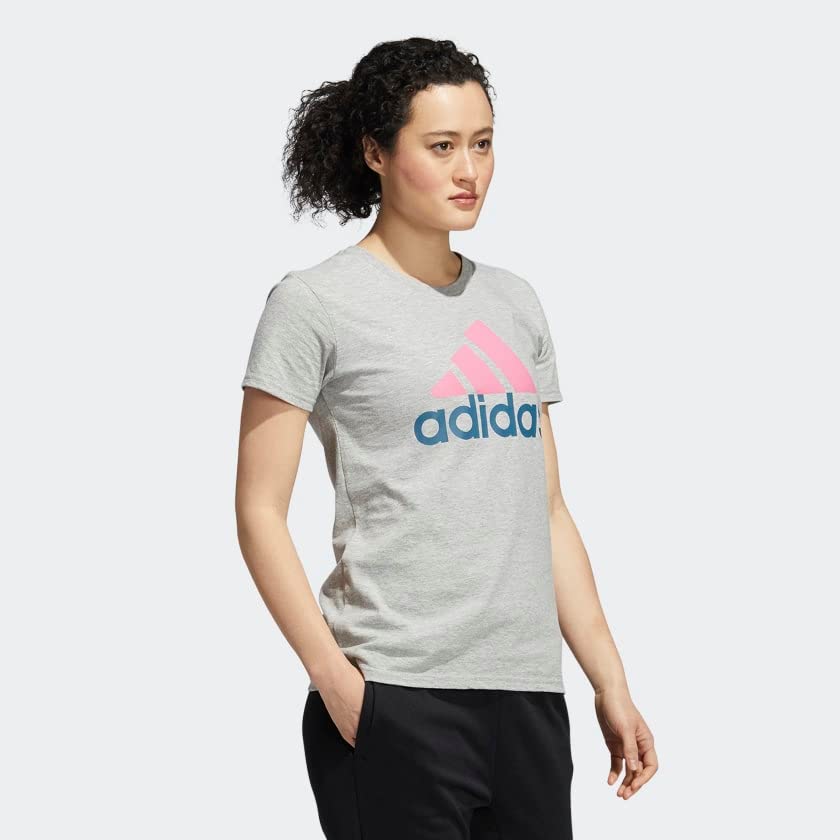 adidas Badge of Sport T-Shirt Medium Grey Heather/Rose Tone/Orbit Indigo Medium