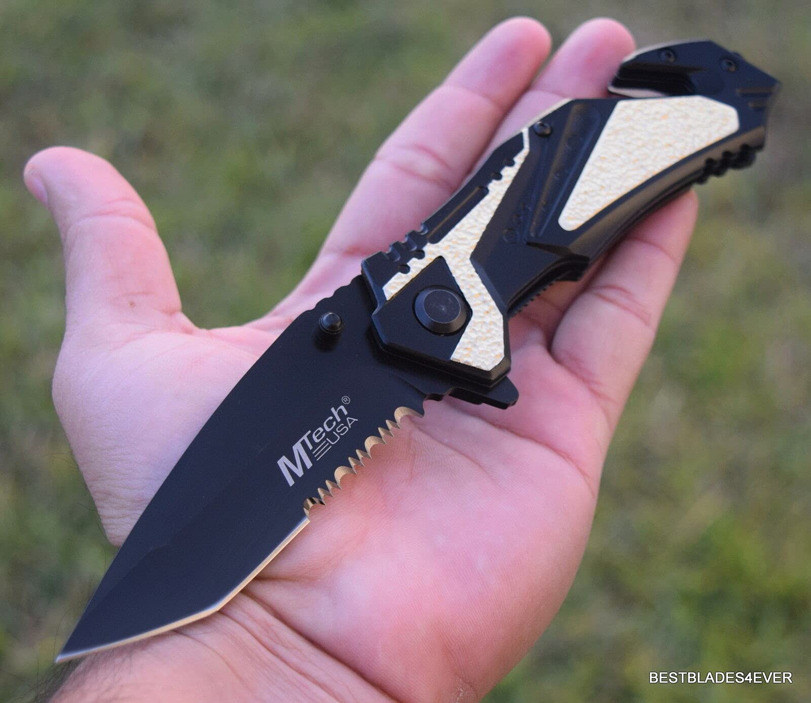 8.25 Inch Mtech Tactical Stainless Steel Open Folding Pocket Knife With Clip Outdoor Survival Hunting Knife for Camping by Survival Steel