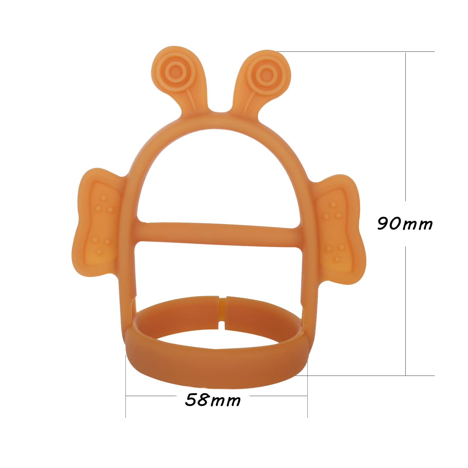 Adjustable Baby Wrist Teethers for Babies Never Drop Silicone Baby Teething Toys for 0 6 12 Months Infants Toddlers Baby Chew Toys for Sucking Needs (Bee-Blue+Brown)