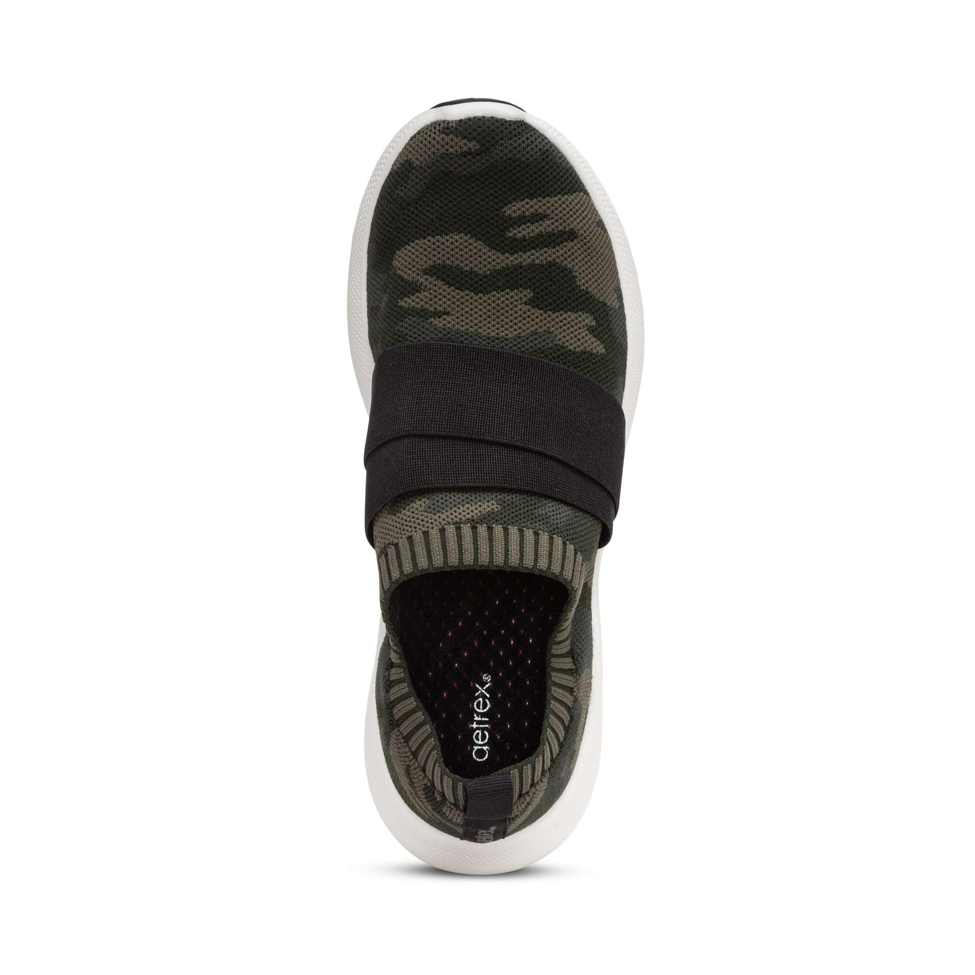 Aetrex Women's Allie Arch Support Sneakers - Plantar Fasciitis Orthopedic Sneakers Camo