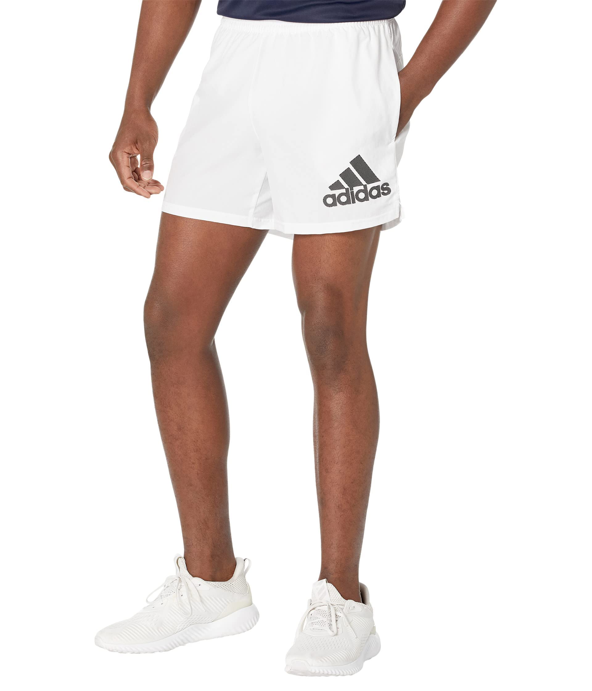 adidas Men's Run It Shorts, White, Large