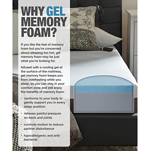 Slumber Solutions Essentials 12-inch Gel Memory Foam Mattress Medium White Full