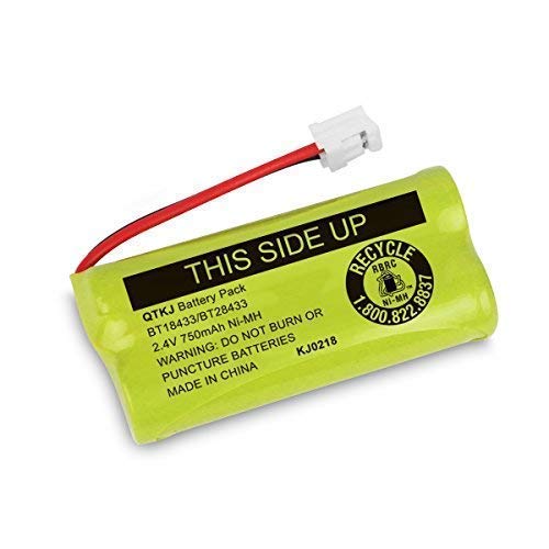 QTKJ BT18433 BT28433 BT184342 BT284342 BT-1011 Cordless Phone Battery for Vtech CS6209 CS6219 CS6229 DS6301 DS6101 BT-1018 BT-1022 AT&T CL80109 BT-6010 BT-8000 BT-8300 Uniden DCX400 Handset (6-Pack)