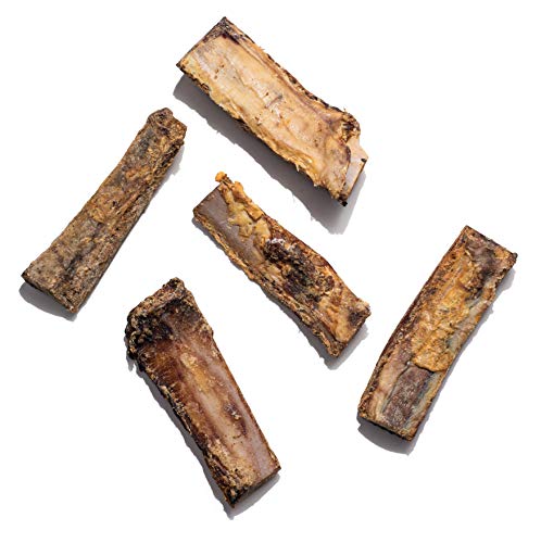 Jack&Pup Premium Grade Roasted Beef Ribs Dog Bone Treats – 6” Long All Natural Gourmet Dog Treat Chews – Savory Smoked Beef Flavor (8-Piece Pack)