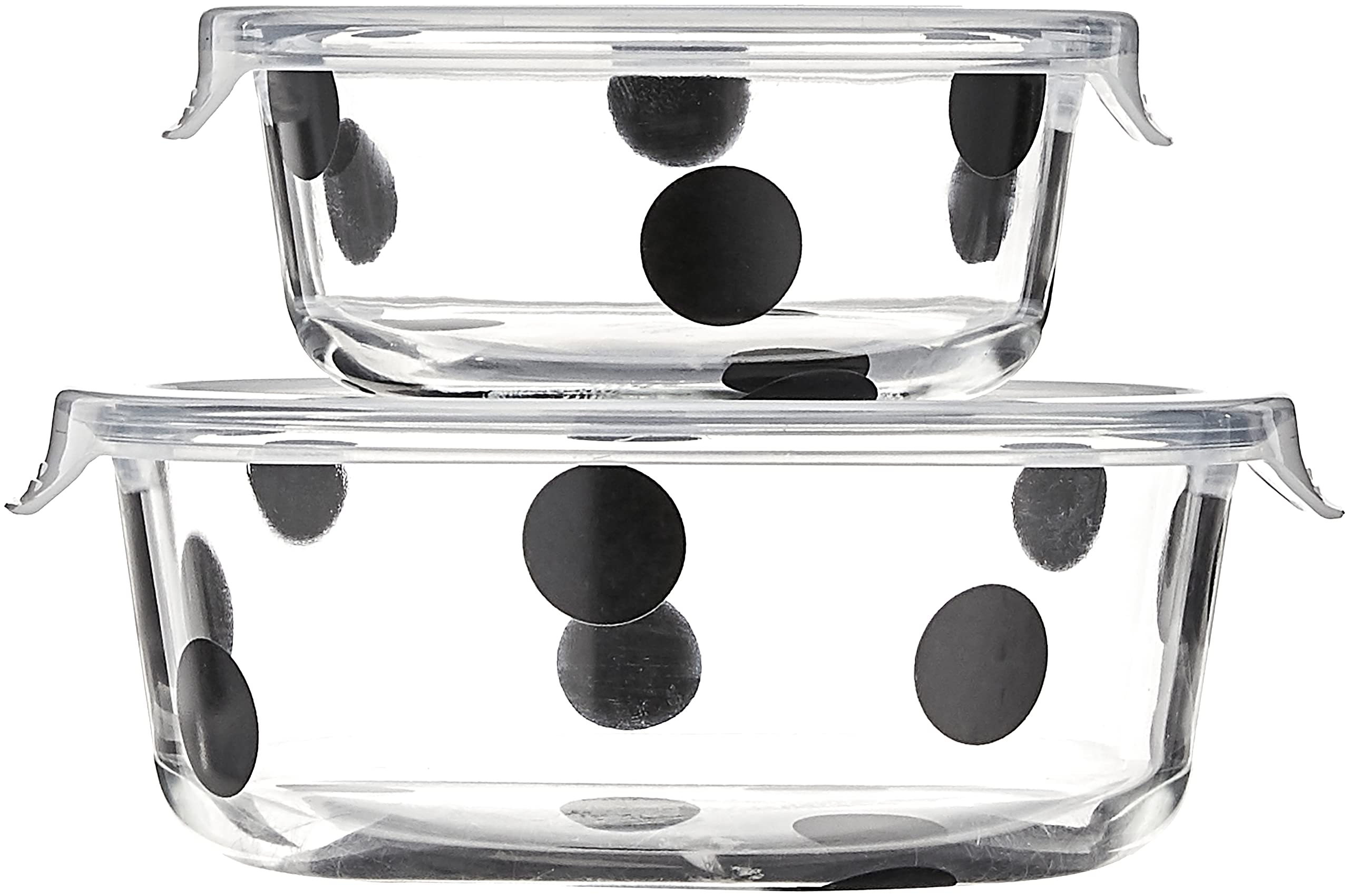 Kate Spade Deco Dot 2-Piece Round Food Storage Set