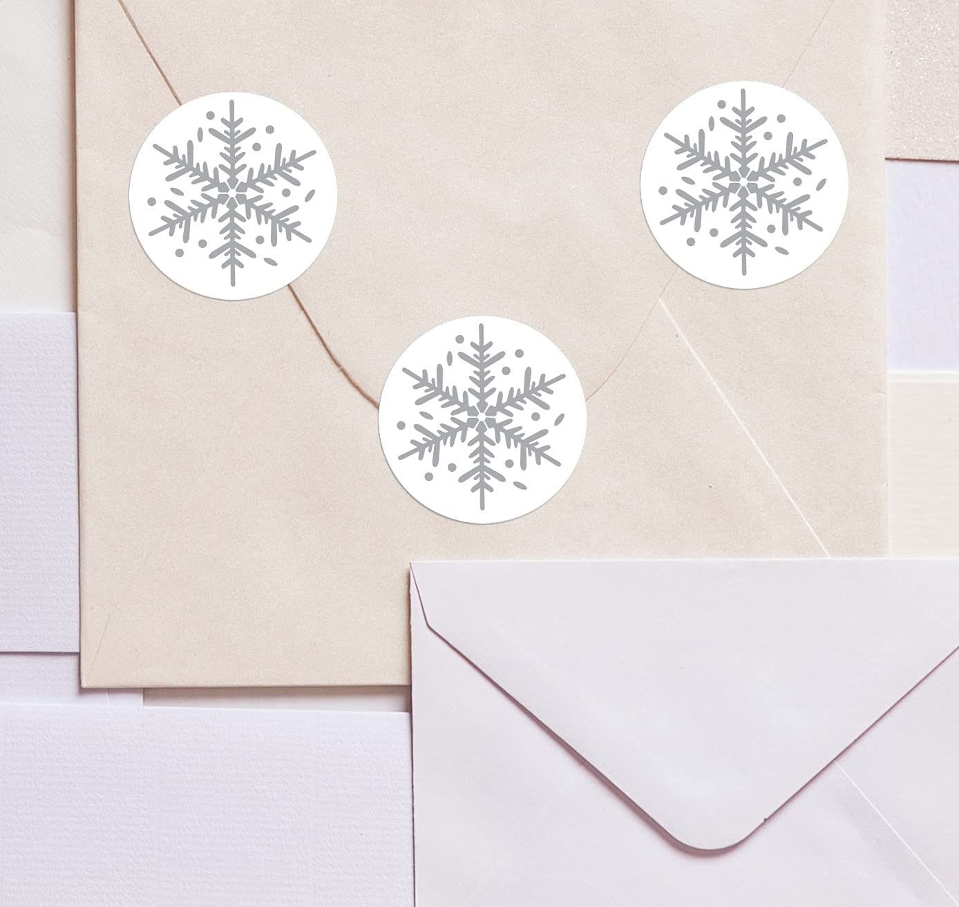 Great Papers! 1" Snowflake Seals, Silver (903396)