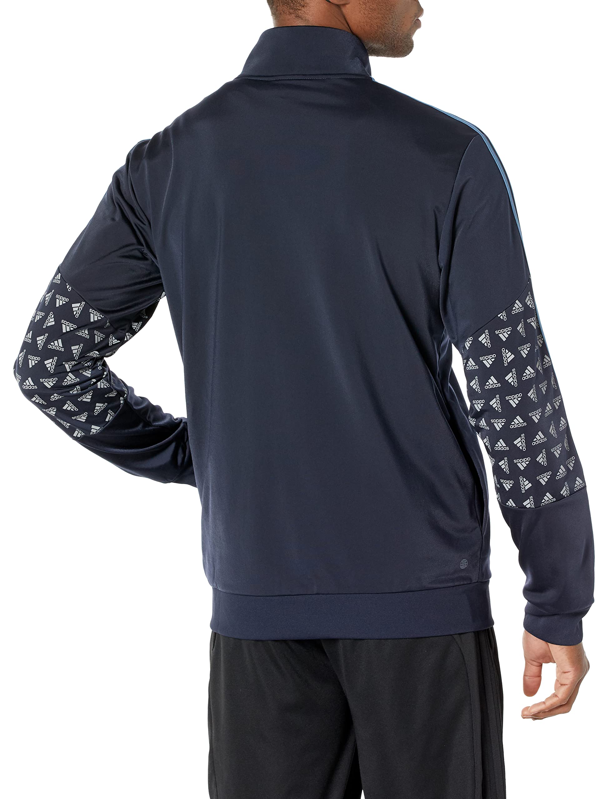 adidas Men's Size Warm-Up Tricot Regular Badge of Sport Track Jacket, Legend Ink, X-Large/Tall