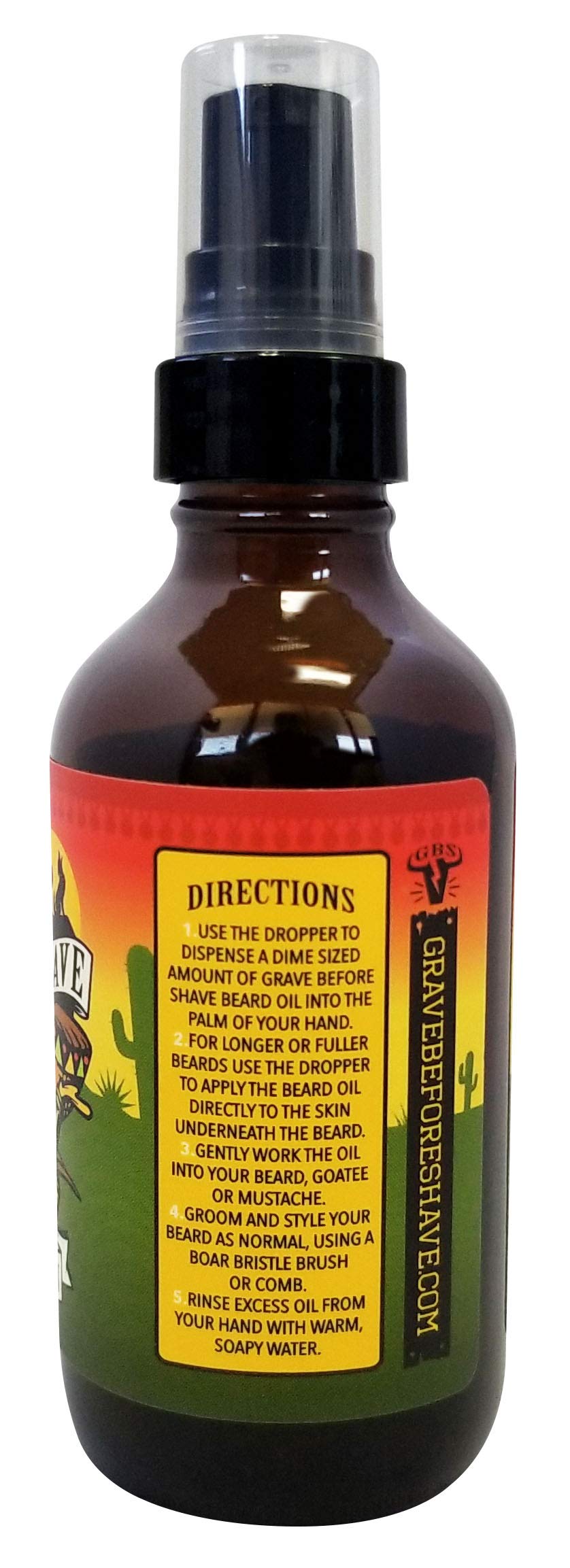 Grave Before Shave Beard Oil (Tequila Limon Blend) 4 oz. Bottle