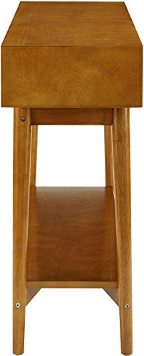 Crosley Furniture Landon Sofa Console Table with Drawers and Shelf for Hall, Entryway, or Living Room, Acorn