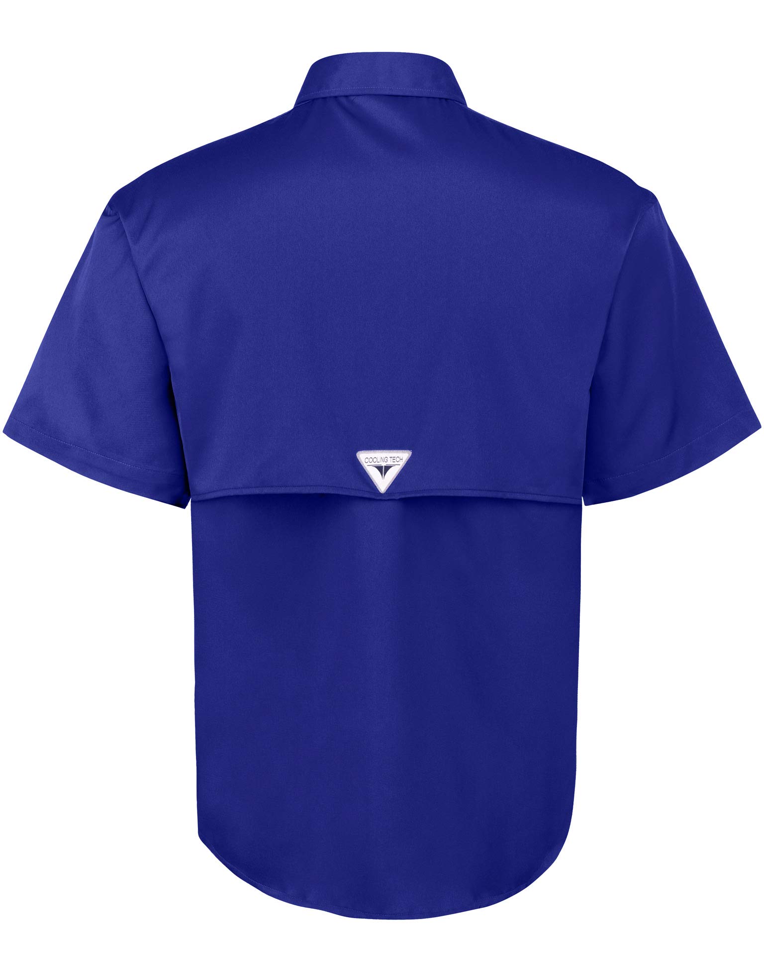 Alimens & Gentle Men's UPF 40+ UV Protection Shirts, Breathable Quick Dry Short Sleeve Fishing Shirt, Blue, Medium
