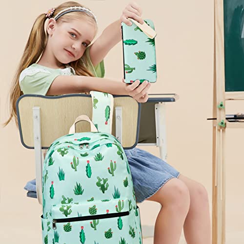 Bluboon Teen Girls Backpack School Book Bag Set with Lunch Box and Pencil Case for Kids and Children