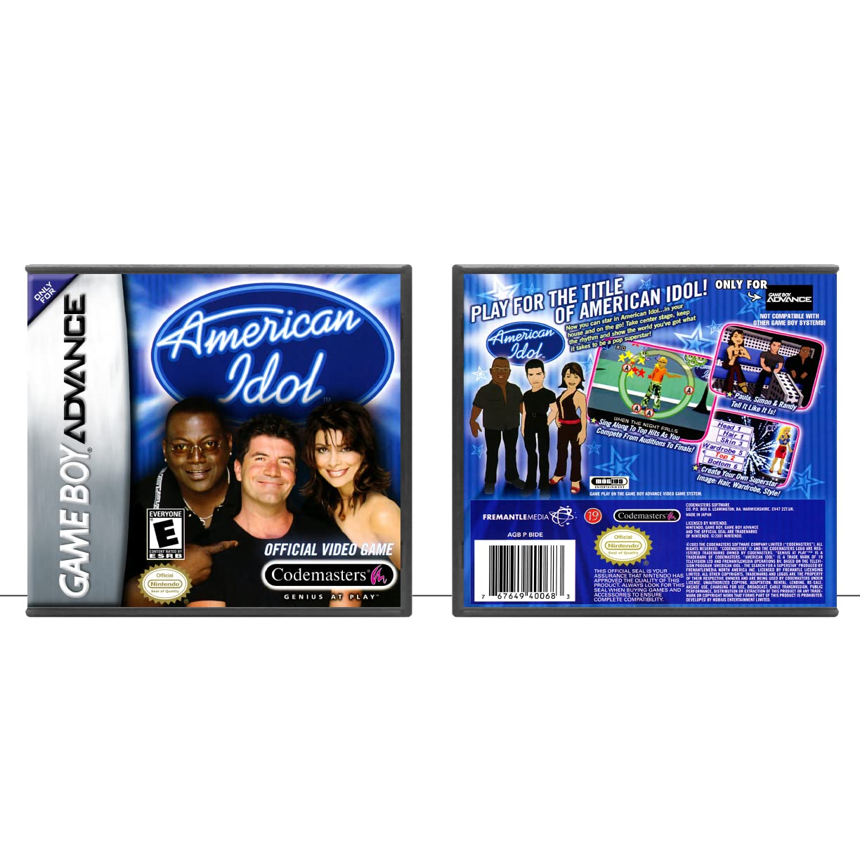 American Idol | (GBA) Game Boy Advance - Game Case Only - No Game